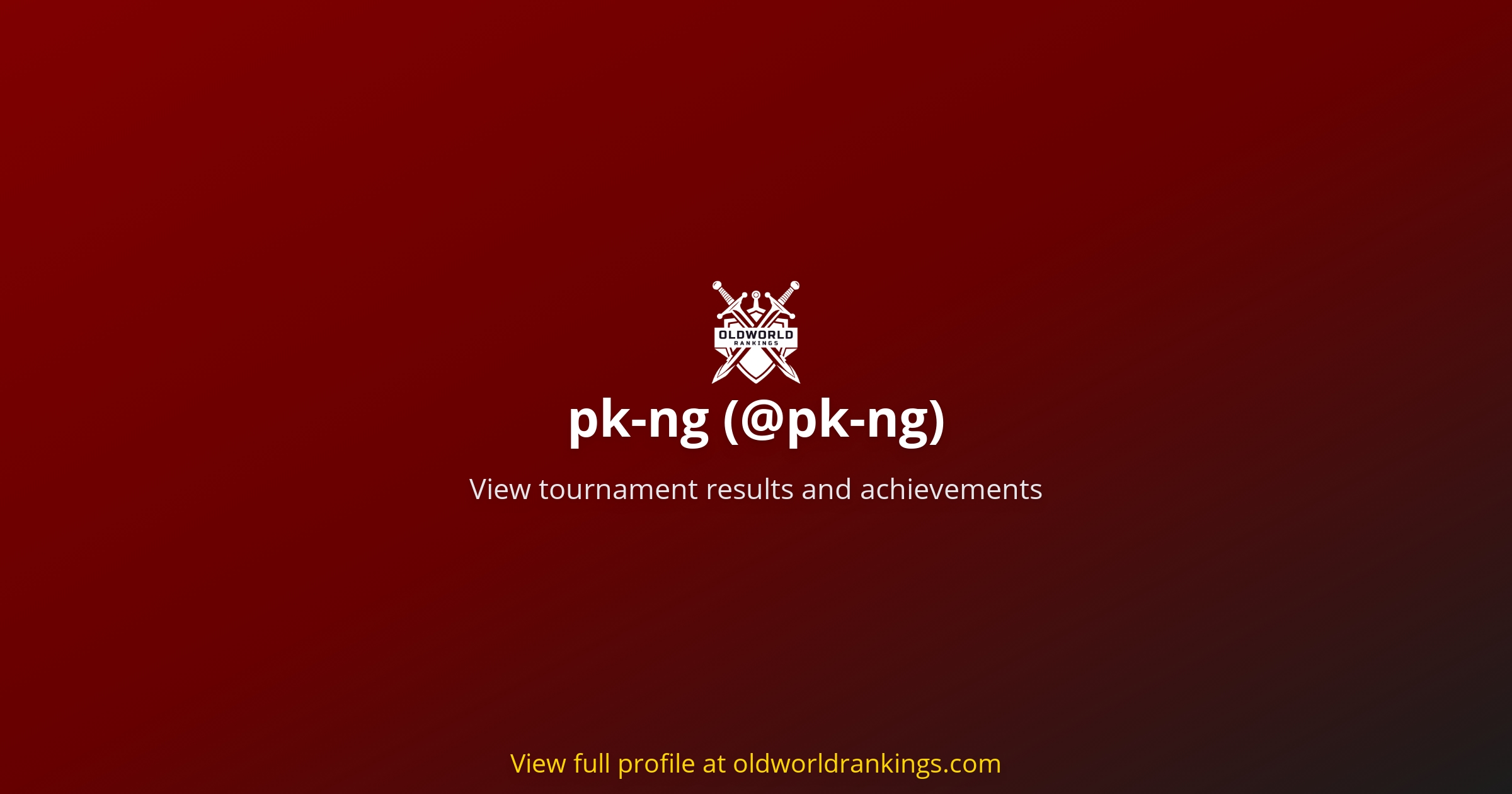 @pk-ng (pk-ng) 🌐 | oldworldrankings.com